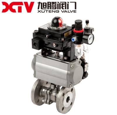 China Dis Carbon Steel High Platform Flanged Floating Ball Valve PN16 Spool Material SS316 for sale