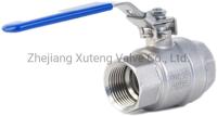 China Straight Through Type 2PC Ball Valve with Flanged Connection and Floating Ball Structure for sale