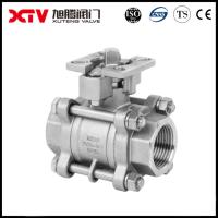 China Xtv 3 PCS Ball Valve with Pneumatic Control Straight Through Type Made of Stainless Steel for sale