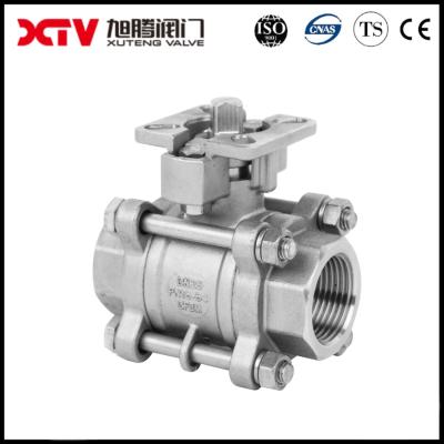 China Xtv 3 PCS Ball Valve with Pneumatic Control Straight Through Type Made of Stainless Steel for sale
