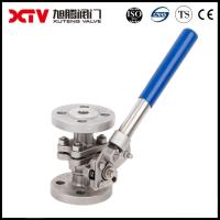 China CE/SGS/ISO9001 Approved and Xtv Stainless Steel Spring Return Handle Flange Ball Valve for sale