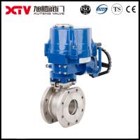 China Industrial Round Pair Flange Control Ball Valve with Bypass Function CF8/CF3m Body for sale