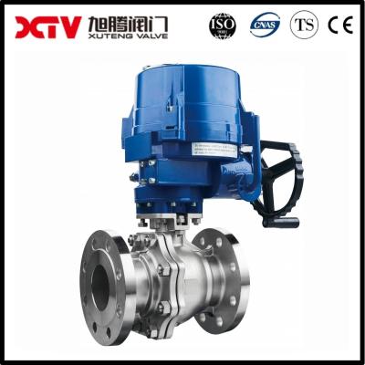 China Electric Driving Mode Special Material Cast Steel Water Industrial Flanged Ball Valve for sale