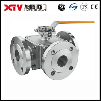 China Three Way ANSI Standard Flanged End Ball Valve With Oil Media Q44F/Q45F-16C/P for sale