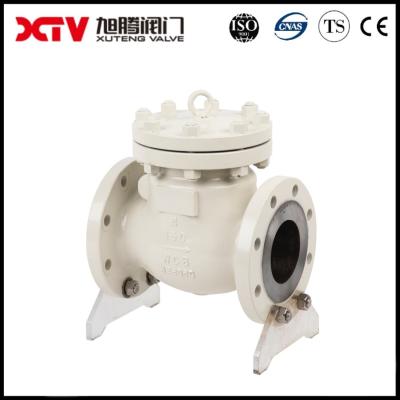 China Reversing Flow Direction High Pressure Cast Steel Spring Flange Swing Check Valve for sale