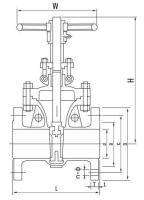 China Class 300 Wcb A216 Gate Valve with Flange Connection and Outside Thread Position for sale