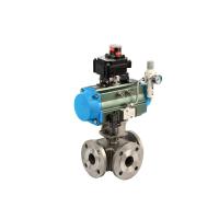 China 90 Degree Double Acting Pneumatic Actuator with CE/SGS/ISO9001 Approval Customizable for sale