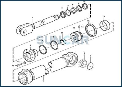 China VOE17254012 Cylinder Seal Kit For SUNCARSUNCARVOLVO L150G L150H L180G L180H L220G L220H L250G L250 for sale