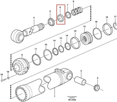 China VOE11005106 VOE 11005106 11005106 SUNCARSUNCARVOLVO Rod Seal For L220E L220G L250H for sale