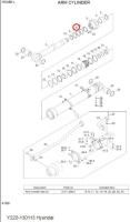 China Y220-130113 Y220130113 HYUNDAI HCE Seal Rod Fits HX480 L R450LC7 R480LC9 R520LC-9S for sale