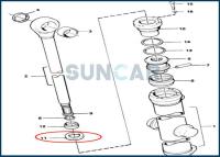 China VOE4833157 Piston Rod Seal For Hydraulic Cylinder SUNCARSUNCARVOLVO L160 L120 L A40D A35D A40 for sale