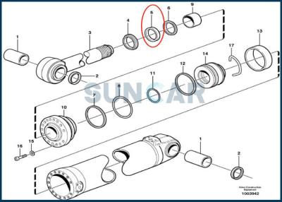 China VOE11005107 VOE 11005107 11005107 Piston Rod Seal For L90E L150E L180F for sale