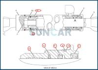 China CA1857667 185-7667 1857667 Cylinder Seal Kit For C-A-T Motor Grader 12H 12H NA 140H 140H NA for sale