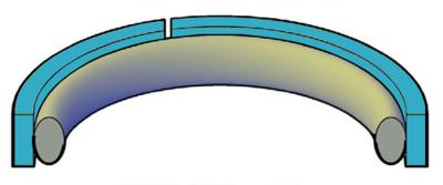 China SPGA Piston Seals Ring For Hydraulic Cylinder and Shaft High Pressure Seal for sale