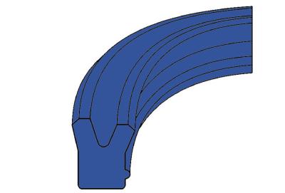 China HALLITE H605 U-Seal Hydraulic Cylinder Piston Rod Seal for sale
