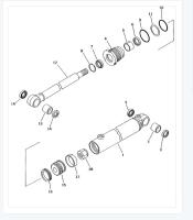 China 707-98-11120 7079811120 Clam Cylinder Seal Kit For KOMATSU WA40 WA50 for sale