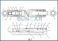 China CA1038333 103-8333 1038333 Arm Stick Cylinder Seal Kit For Excavator C-A-T E70B for sale