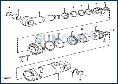 China VOE 11701531 VOE11701531 Hydraulic Cylinder Tilt Repair Seal Kit For SUNCARSUNCARVOLVO L180C for sale