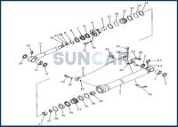 China 201-63-02210 2016302210 Arm Cylinder Seal Kit Fits Excavator KOMATSU for sale