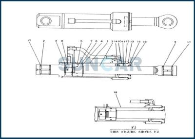 China 2438U693R100 Piston Rod Seal Repair Kit Use In Arm Cylinder KOBELCO for sale