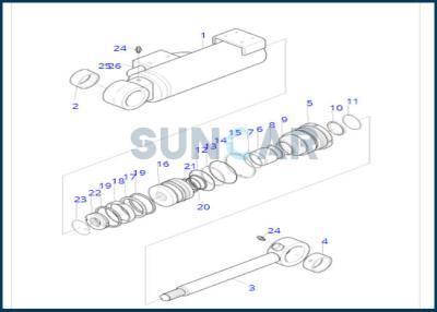 China 2440-9164K 24409164K Dozer Oil Cylinder Seal Kit Fits DOOSAN DH130LC-V for sale