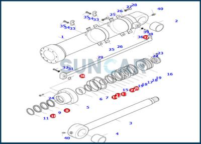 China CA2478790 247-8790 2478790 Boom Cylinder Service Kit For C-A-T E320D for sale
