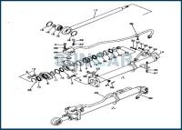 China 102-63-05020 1026305020 Lift Cylinder Service Kit For KOMATSU D20A-3 D21A-3 for sale