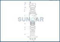 China 2480-9018 24809018 Swivel Joint Center Joint Seal Repair Kit For DH55GOLD for sale