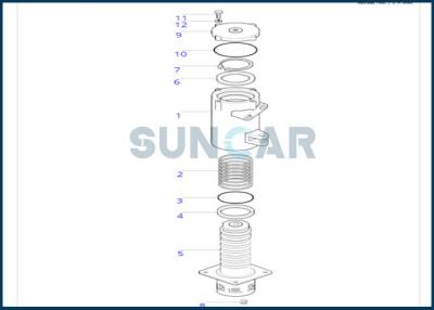 China 2480-9018 24809018 Swivel Joint Center Joint Seal Repair Kit For DH55GOLD for sale