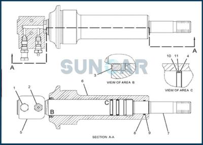 China CA2979133 297-9133 2979133 Track Adjuster Seal Repair Kit For C-A-T E311DL for sale