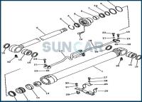 China 202-63-52500 2026352500 Boom Cylinder Seal Kit For KOMATSU PC100-3 for sale