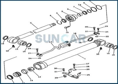 China 202-63-52500 2026352500 Boom Cylinder Seal Kit For KOMATSU PC100-3 for sale