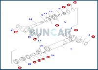 China 707-98-54140 7079854140 Lift Cylinder Seal Kit For KOMATSU Wheel Dozer WD500-3 for sale