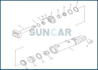 China 707-01-02320 7070102320 Tilt Cylinder Service Kit Oil Seal Fits Komatsu WD500-3 WF600T-1 for sale