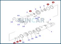 China 707-01-02020 7070102020 KOMATSU Wheel Dozer Tilt Cylinder Seal Kit Fits WD600-1 for sale