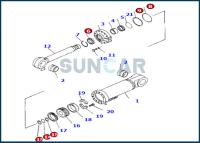 China 707-99-64520 7079964520 Tilt And Pitch Cylinder Seal Kit For KOMATSU WD600-6 WA350-3A for sale