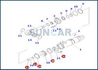 China 707-99-64530 7079964530 Tilt And Pitch Cylinder Seal Repair Kit For KOMATSU WD600-1H for sale