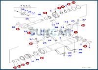 China 707-99-64160 7079964160 Lift Cylinder Service Kit Wheel Dozer WD600-3 KOMATSU for sale