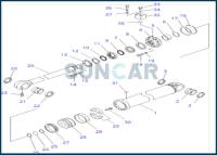 China 707-99-53180 7079953180 Steering Cylinder Service Kit Fits Wheel Dozer WD600-3 for sale