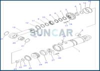 China 707-99-64460 7079964460 Tilt And Pitch Cylinder Service Kit For KOMATSU WD600-3 for sale