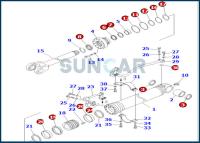 China 707-99-47830 7079947830 Lift Cylinder Service Kit For KOMATSU WD600-6 WA600-6 for sale