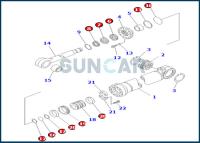 China 707-99-66210 7079966210 Steering Cylinder Service Kit For KOMATSU WD900-3 WA800-1 for sale