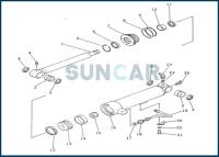 China 236-63-12500 2366312500 Blade Cylinder Service Kit For KOMATSU GD200A for sale
