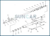 China 236-63-12500 2366312500 Blade Cylinder Service Kit For KOMATSU GD200A for sale