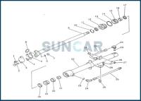 China 236-63-12600 2366312600 Blade Lift Cylinder Service Kit For KOMATSU GRADERS GD200A for sale