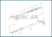 China 236-63-42500 2366342500 Blade Side Shift Cylinder Service Kit For KOMATSU GD200A for sale