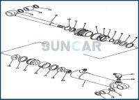 China 237-63-52100 2376352100 Service Kit For KOMATSU Grader Leaning Cylinder GD28AC-1 for sale