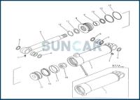 China 237-63-62500 2376362500 Articulate Cylinder Seal Repair Kit For GRADERS GD300A for sale