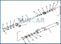 China 237-63-12500 2376312500 Blade Lift Cylinder Service Kit Fits KOMATSU for sale