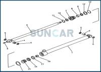 China 237-63-42500 2376342500 Blade Side Shift Cylinder Seal Kit For GD300A KOMATSU for sale